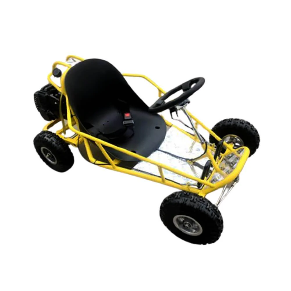 MJM 49cc Automatic 2-Stroke Kids Mini Go Kart - Yellow - Off-Road ...